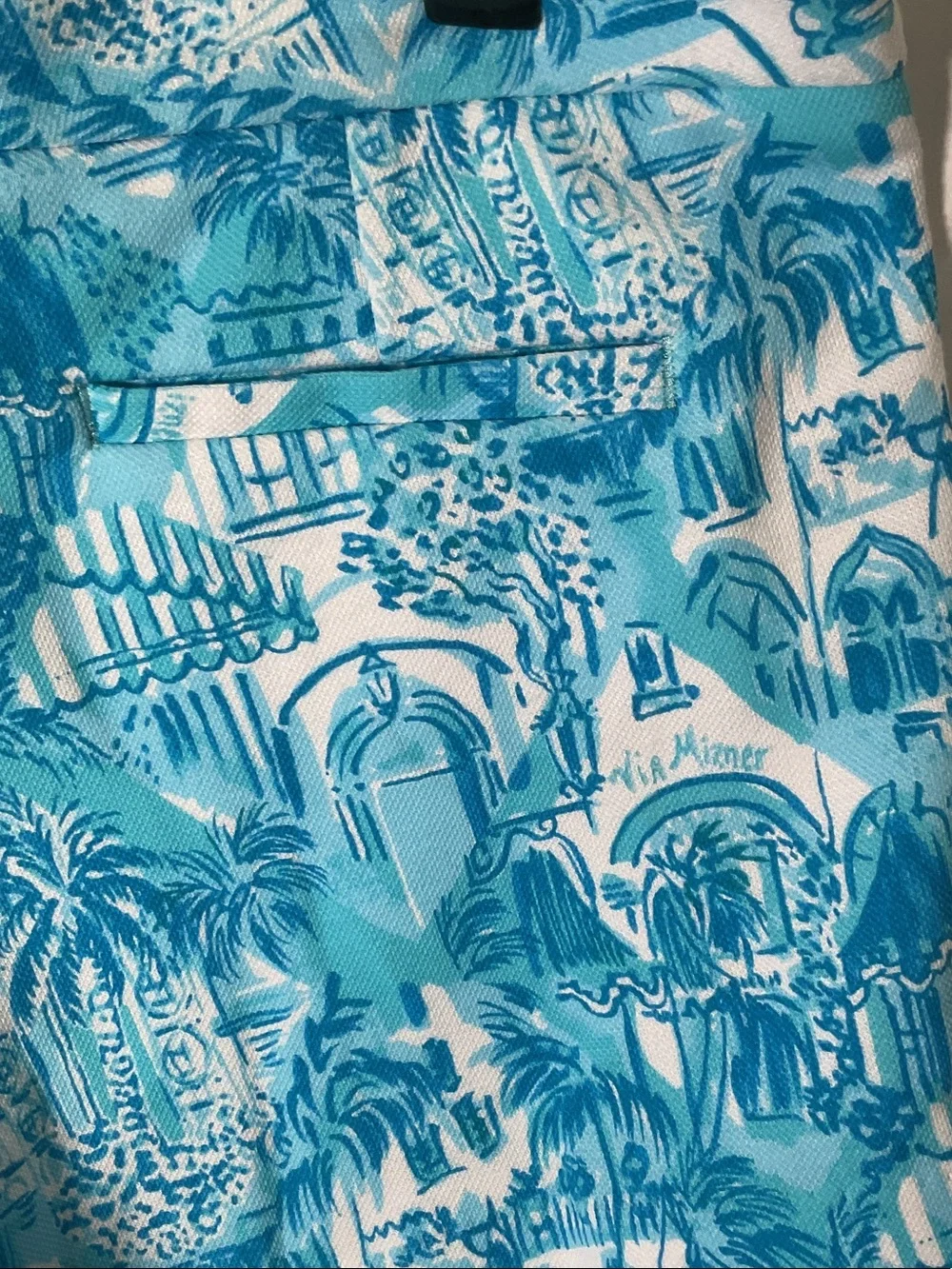Lilly Pulitzer | Shorts | Lilly Pulitzer Blue And White Printed Scallop ...